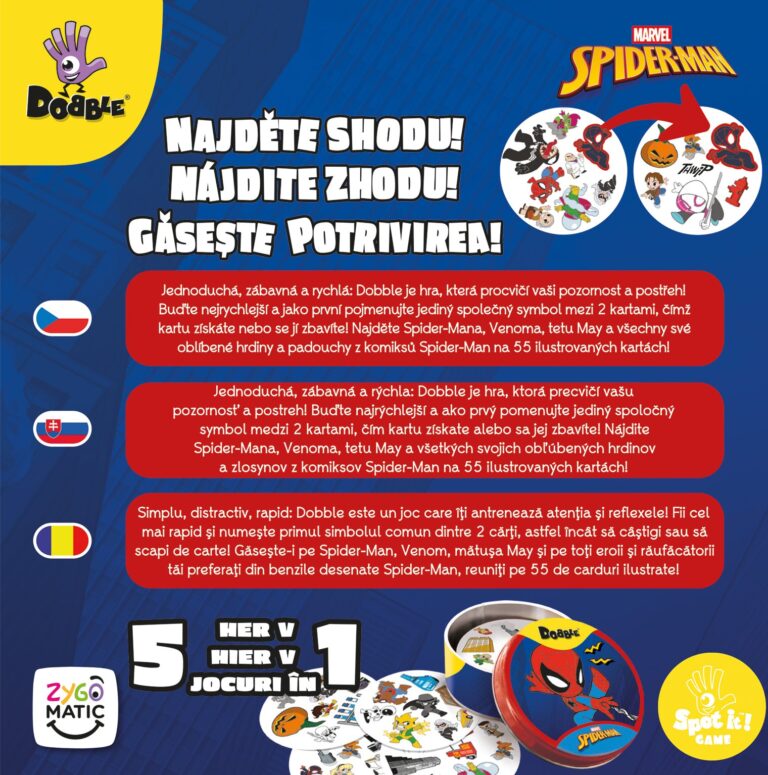 Dobble Spider-Man – Hravé hry | Zábava pro malé i velké